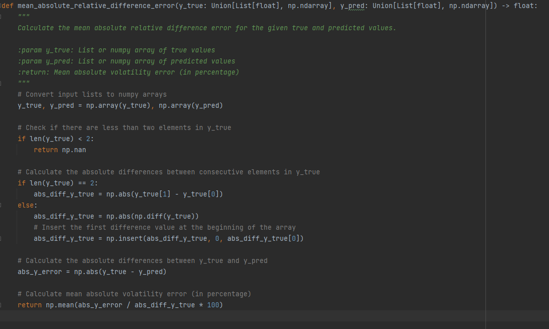 Mean Absolute Relative Difference Error (MARDE) Metric for Improved ...